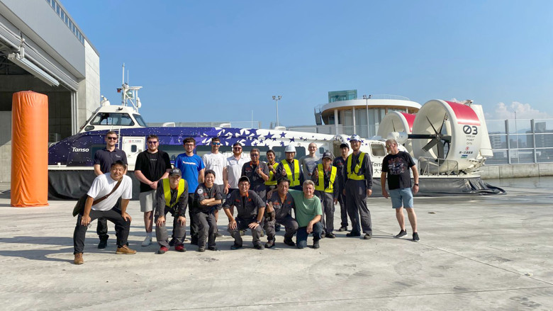 Technical Support Engineers deployed to Japan to support hovercraft repair